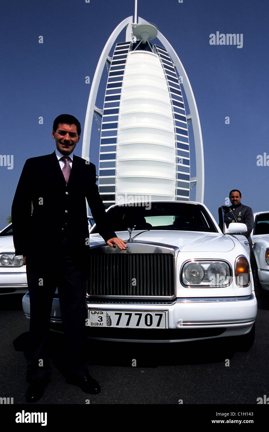 Dubai, Burj Al Arab Hotel, Luc Delafosse, general manager Stock Photo ...
