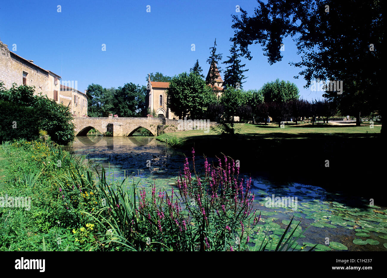 France, Gers, Fources village, labelled Les Plus Beaux Villages de ...