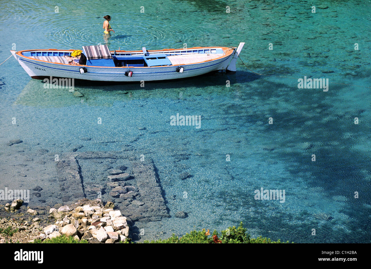 Turkey, turquoise coast, a fisherman Stock Photo - Alamy