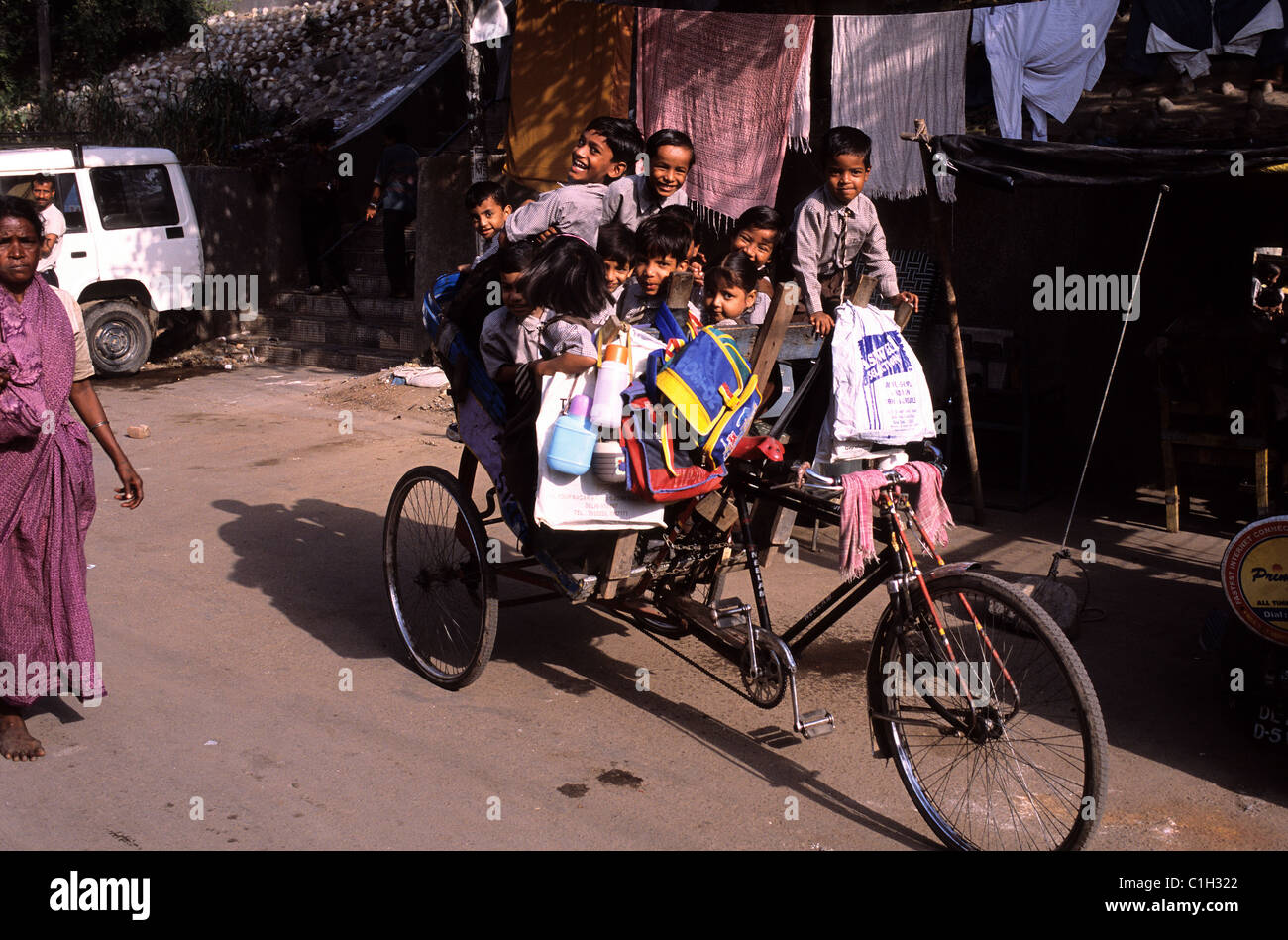 India, Rajasthan State, school transport Stock Photo - Alamy