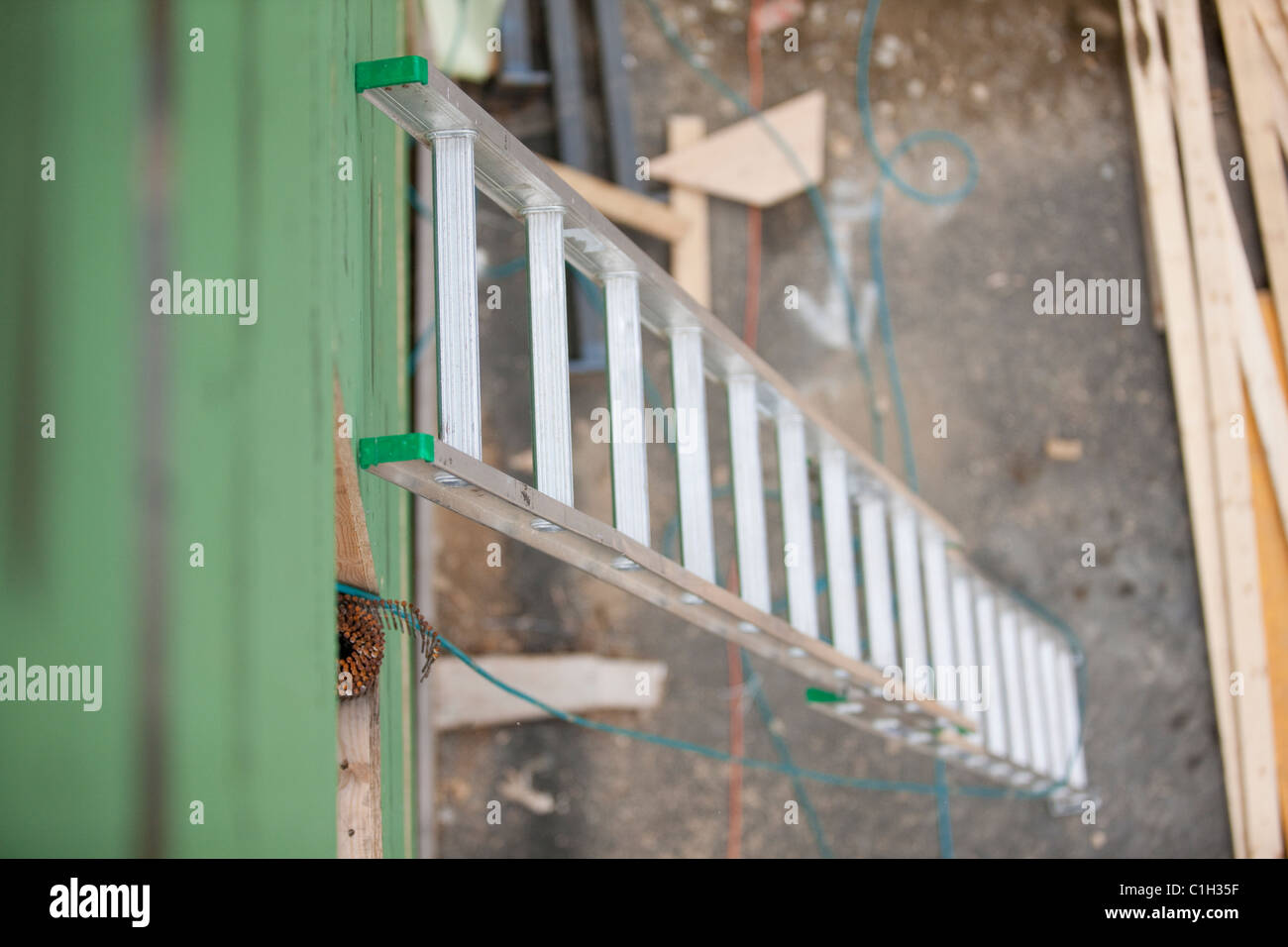 Ladder at a construction site Stock Photo - Alamy