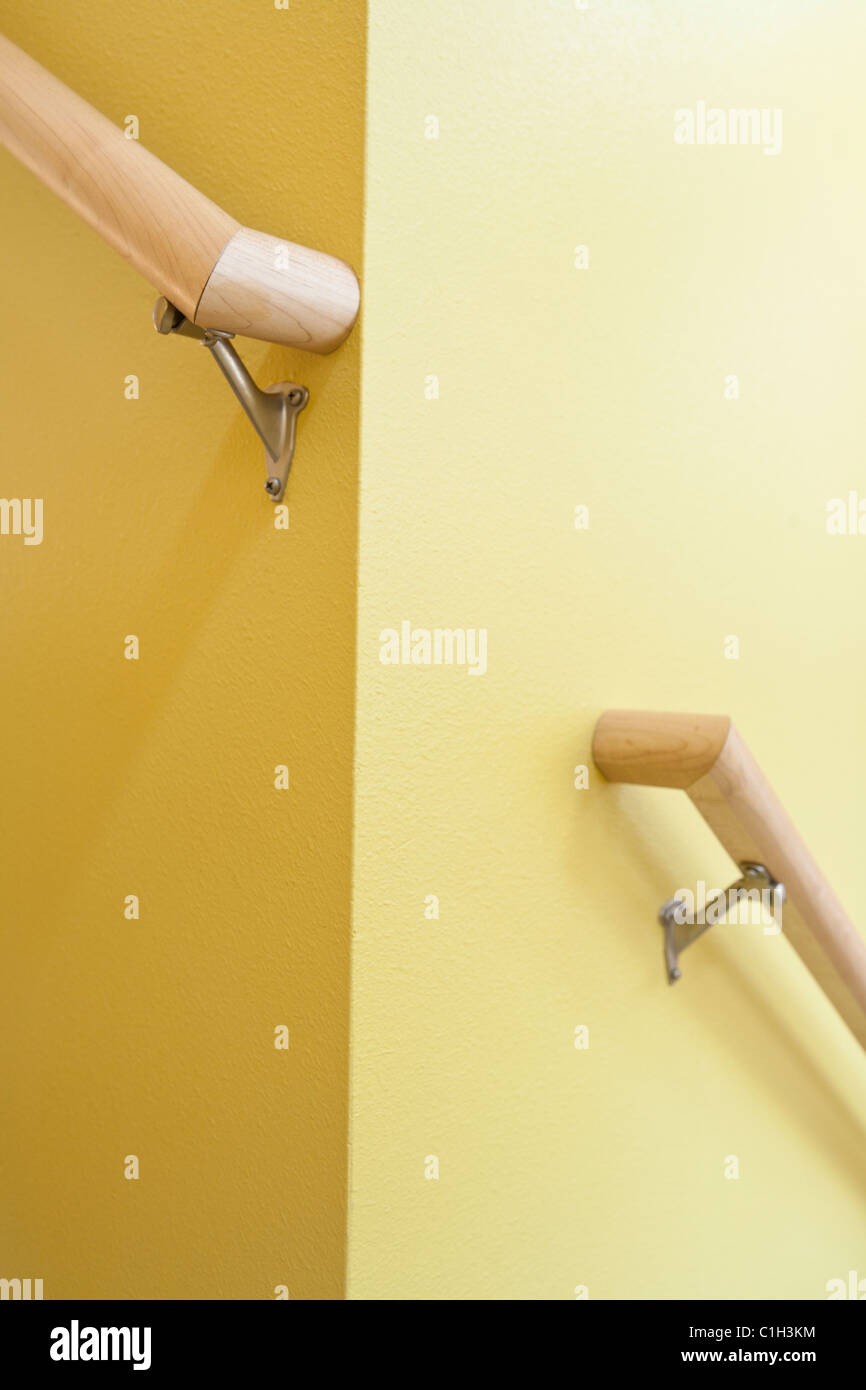 Newly build stairwell handles of a disability accessible home Stock ...