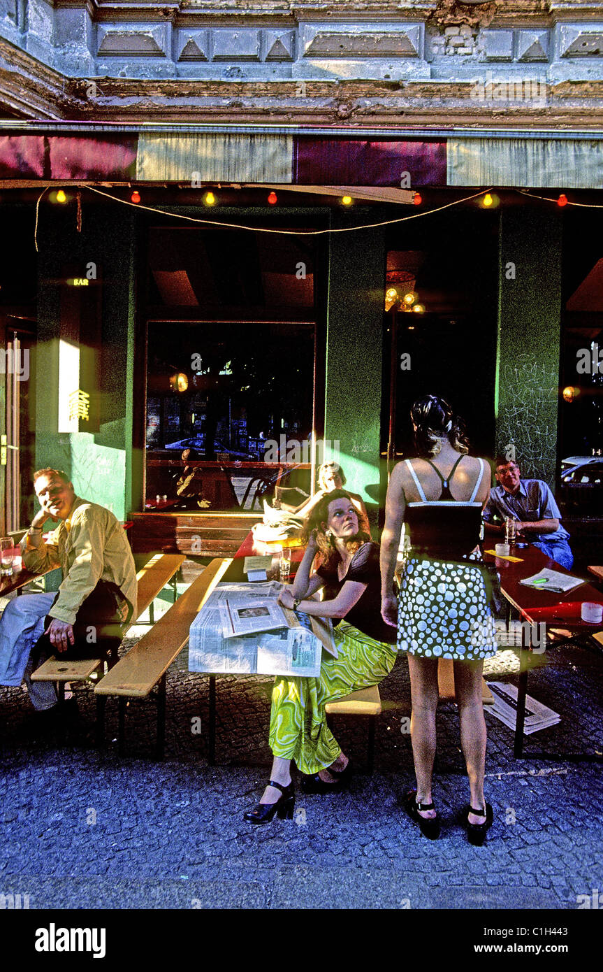 Germany, Berlin, Cafe on Oranienburgstrasse street Stock Photo - Alamy