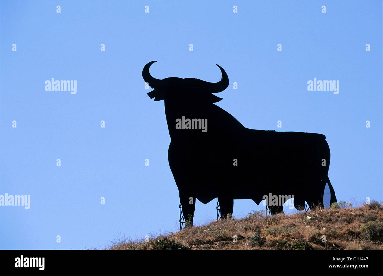 Symbol of the spanish bull advertising for osborne hi-res stock ...