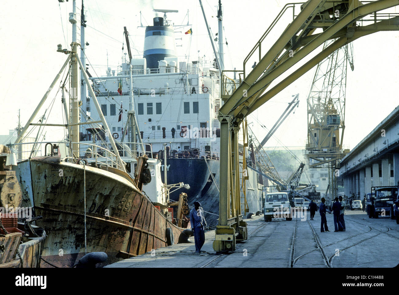 Senegal, the harbour of Dakar city Stock Photo - Alamy