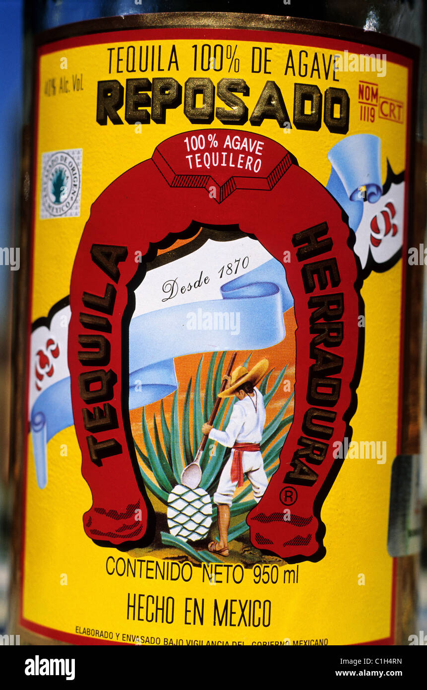 Mexico, bottle of Tequila Stock Photo - Alamy