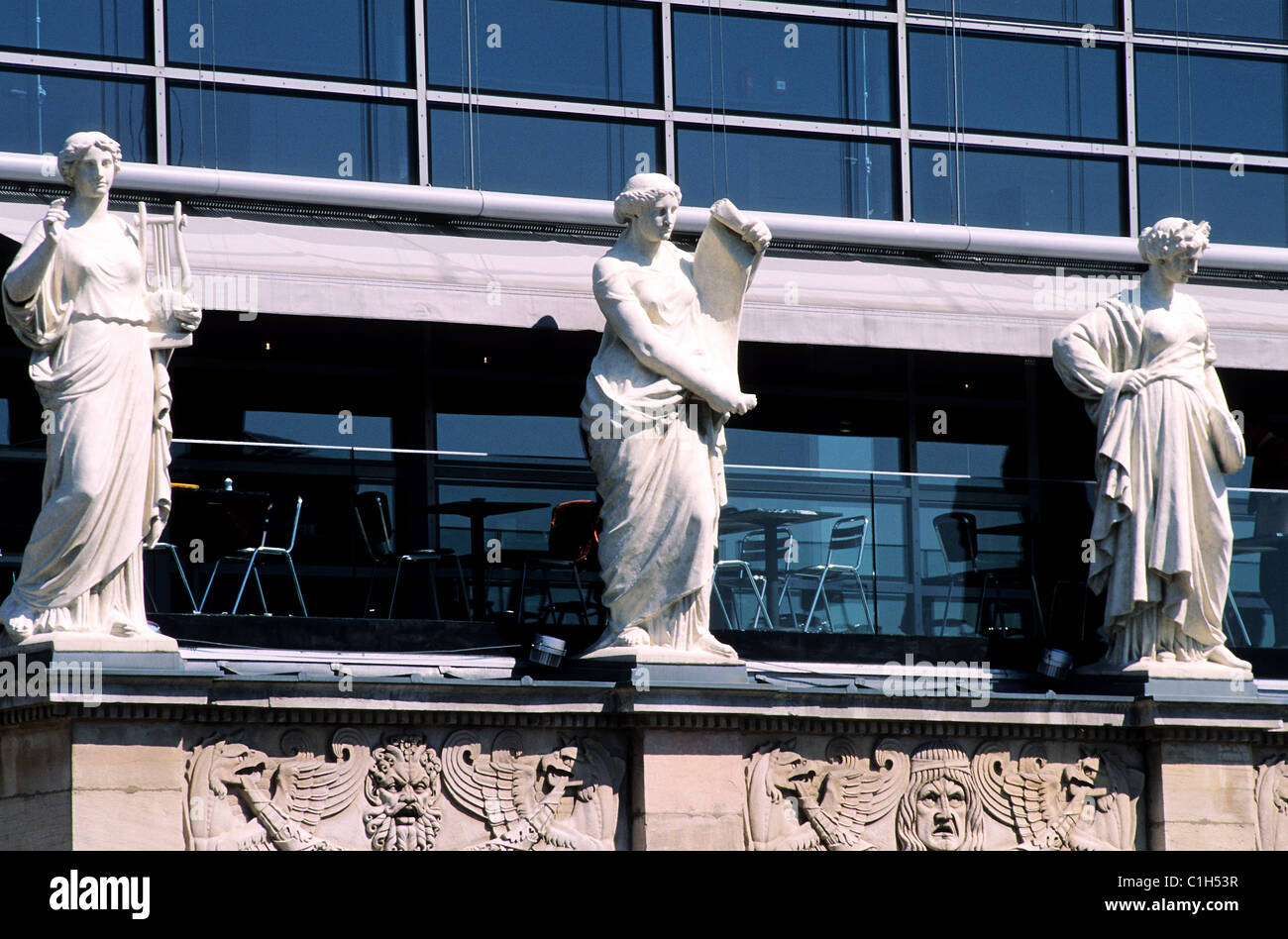 France, Rhone, Lyon, opera house of Lyon, rebuilt by Jean Nouvel ...