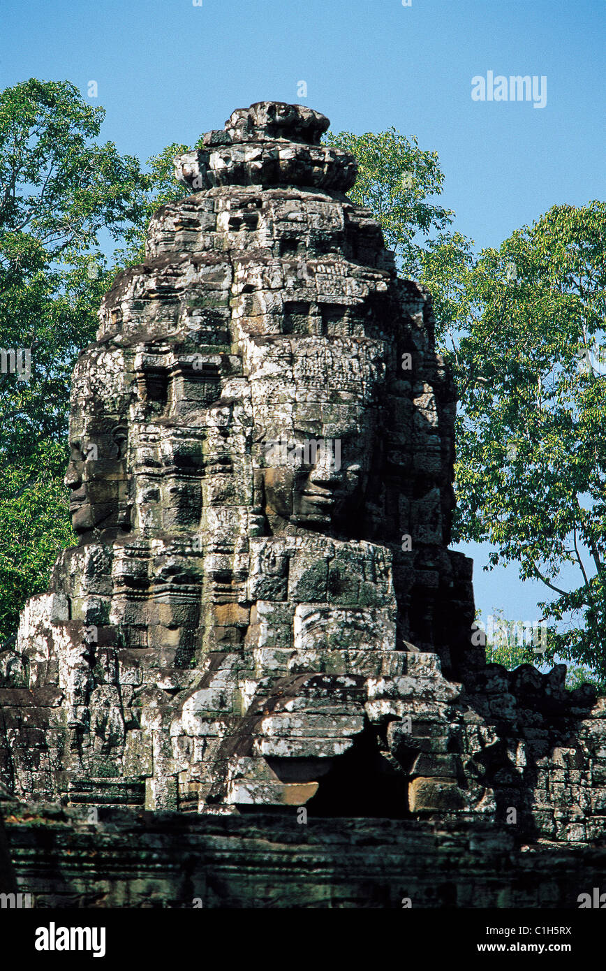 Cambodia, Angkor, Bayon temple in Angkor Thom city Stock Photo - Alamy