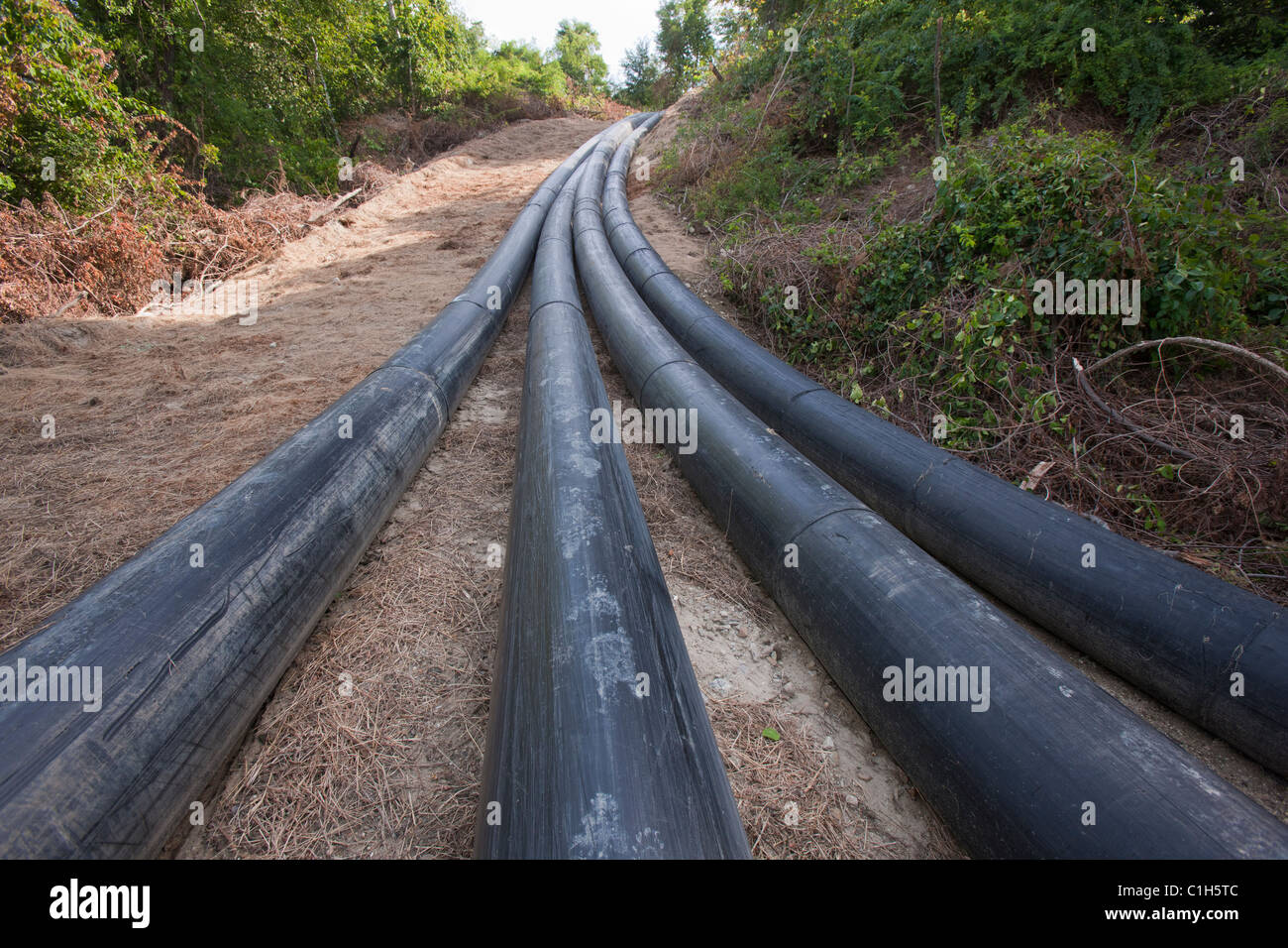 Wastewater pipeline at a water treatment plant Stock Photo - Alamy