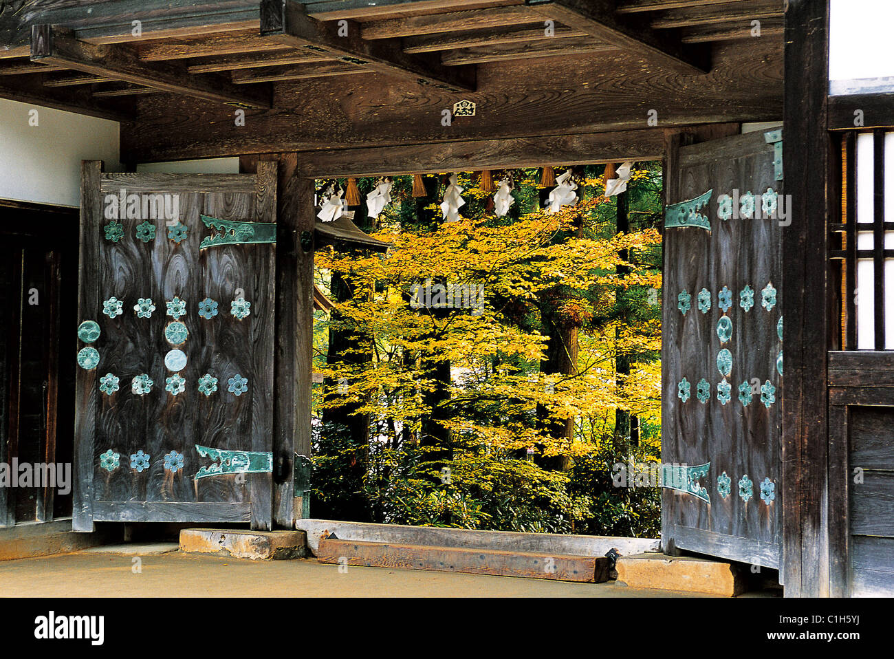 Japan, Koyasan, Mount Koya listed UNESCO World Heritage site, Wooden ...