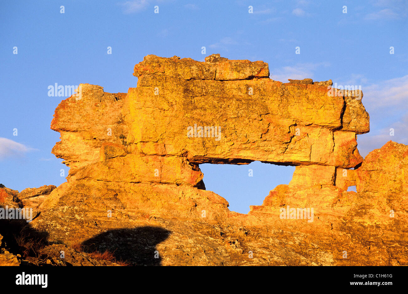 Madagascar, the South, the national park of Isalo, the window of Isalo ...