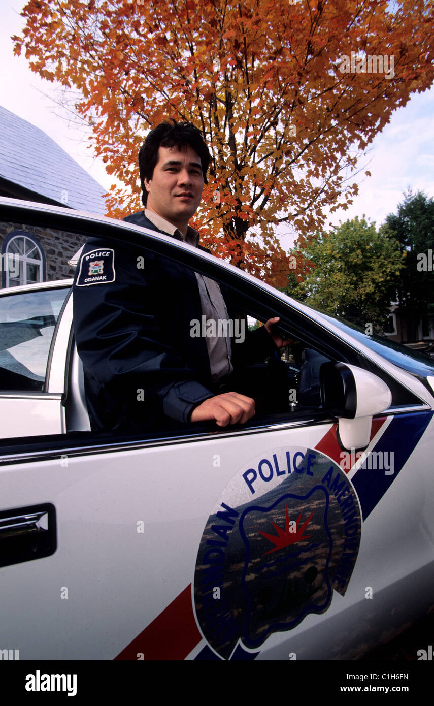 Canada, Quebec Province, Odenak, abenaki police officer Stock Photo - Alamy