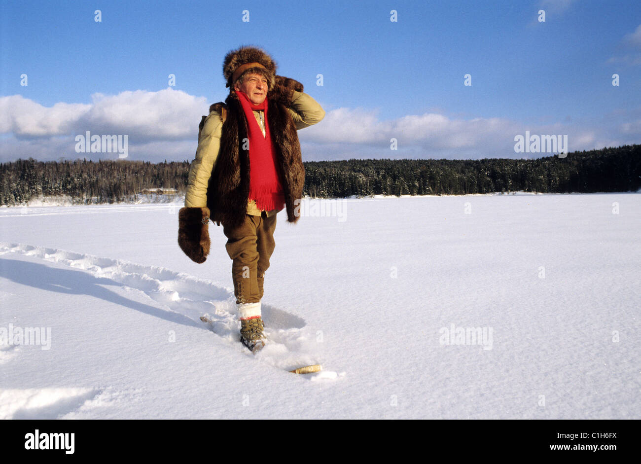 Canada, Quebec Province, Aime Audry, trapper of beaver, in racket on ...