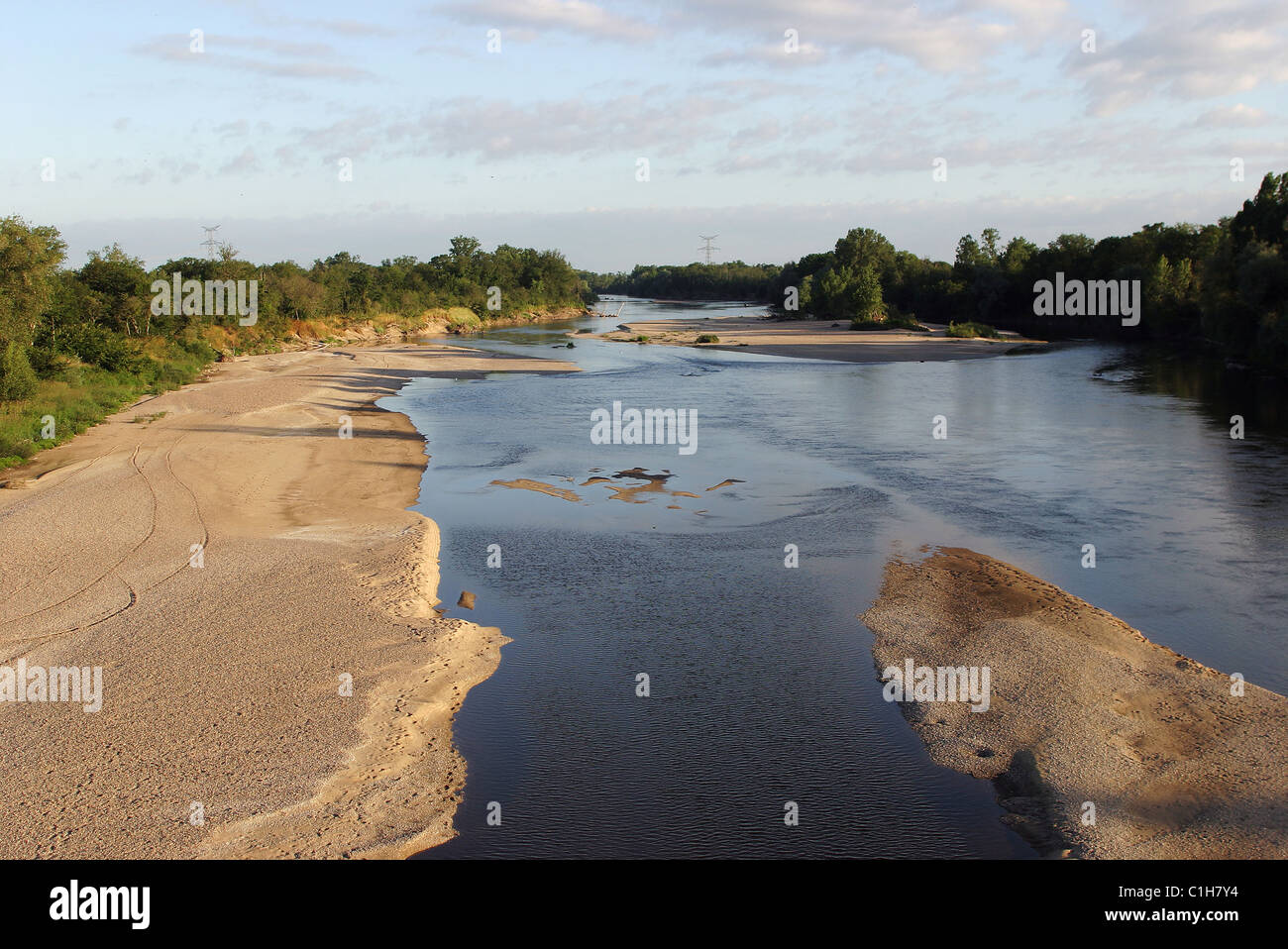 France, Allier, the Allier river near Moulins, Bourbonnais Stock Photo ...