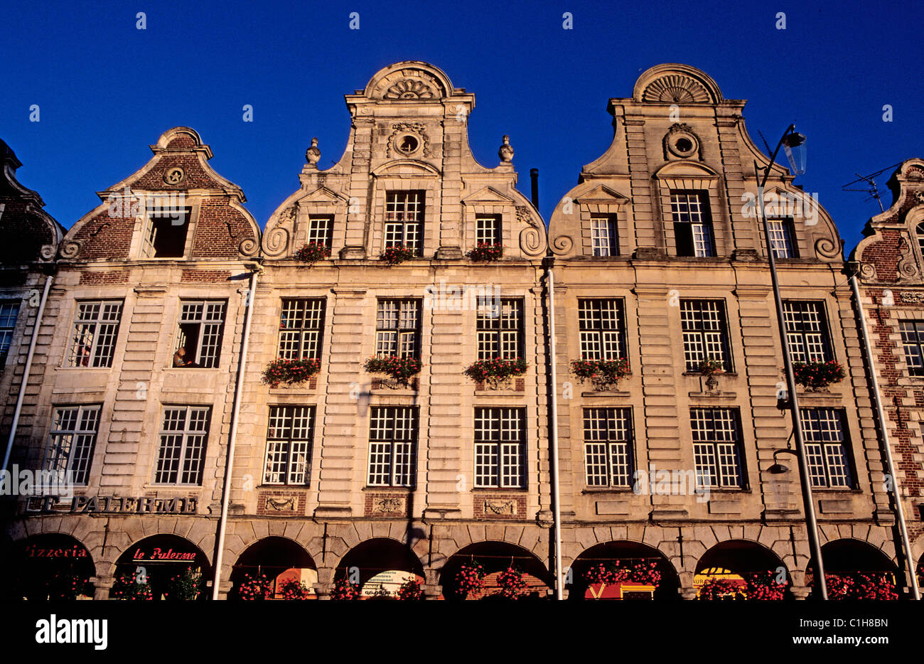 France, Pas de Calais, the Grand square (large square) of Arras city ...