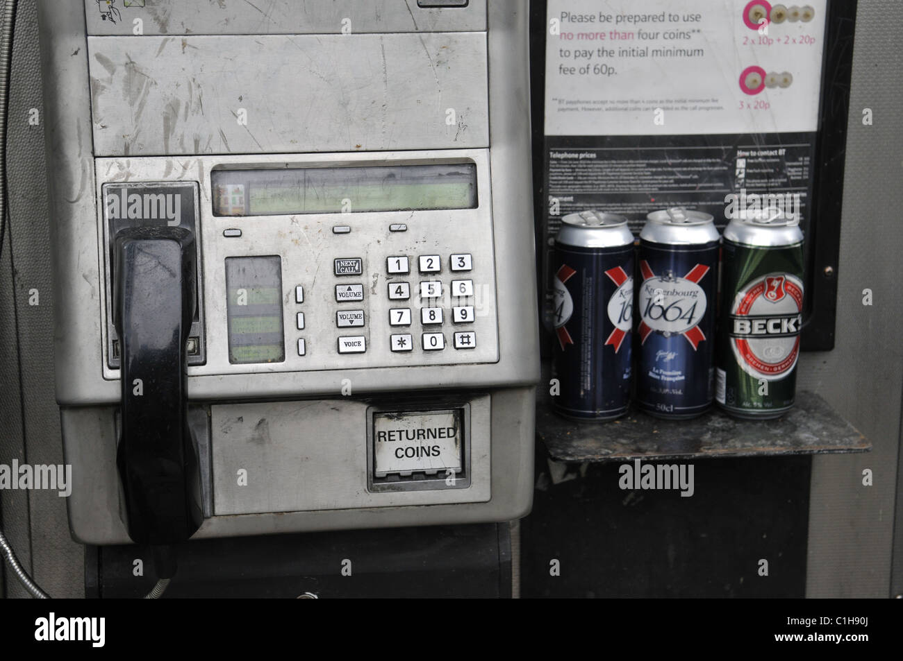 Dirty telephone box hi-res stock photography and images - Alamy