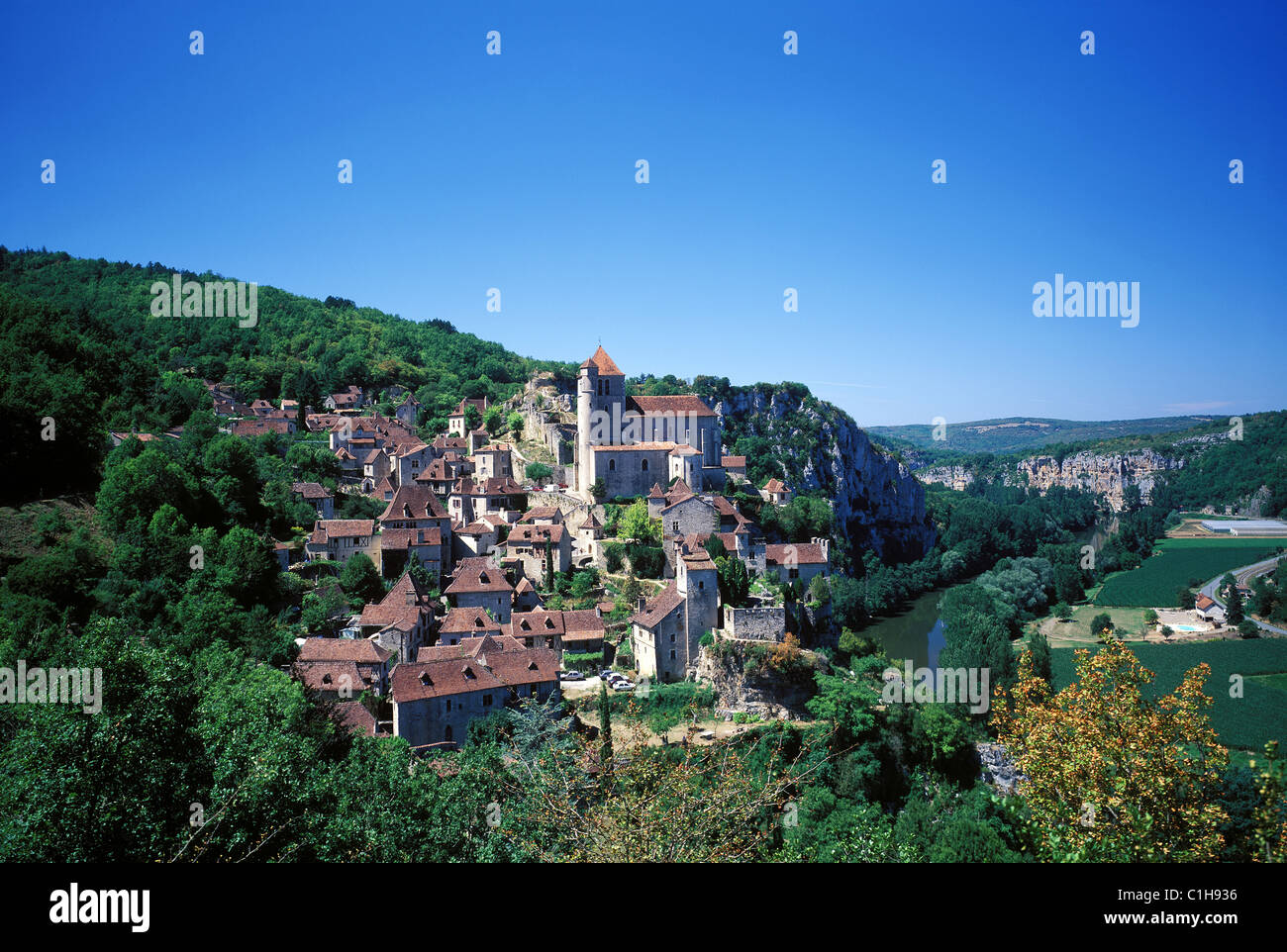 France Lot Lot Valley Saint Cirq Lapopie village labelled Les Plus ...