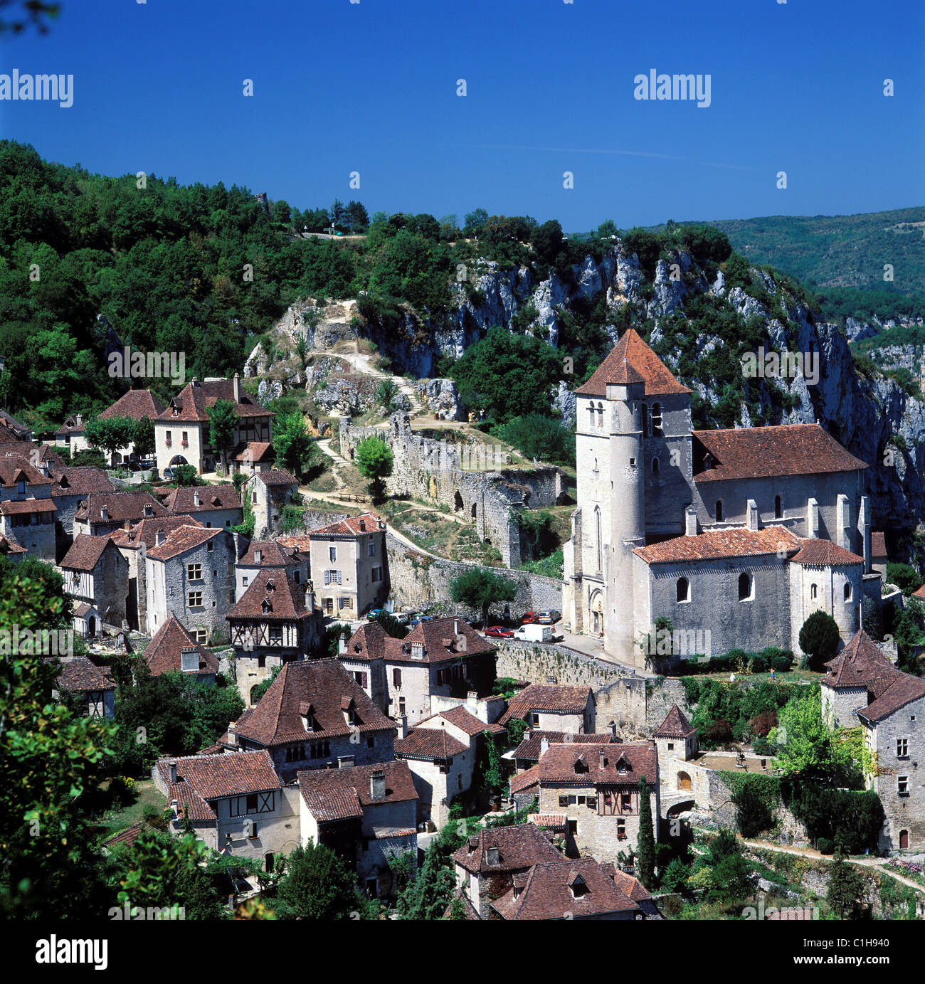 France Lot Lot Valley Saint Cirq Lapopie labelled Les Plus Beaux ...