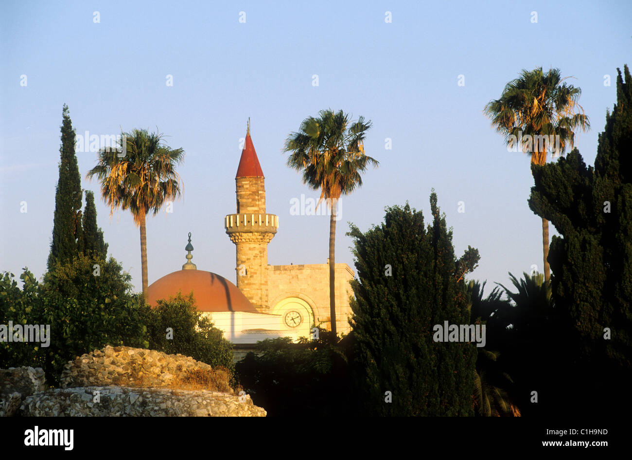 Greece, the Dodecanese, Kos Island, the Defterdar mosque Stock Photo ...