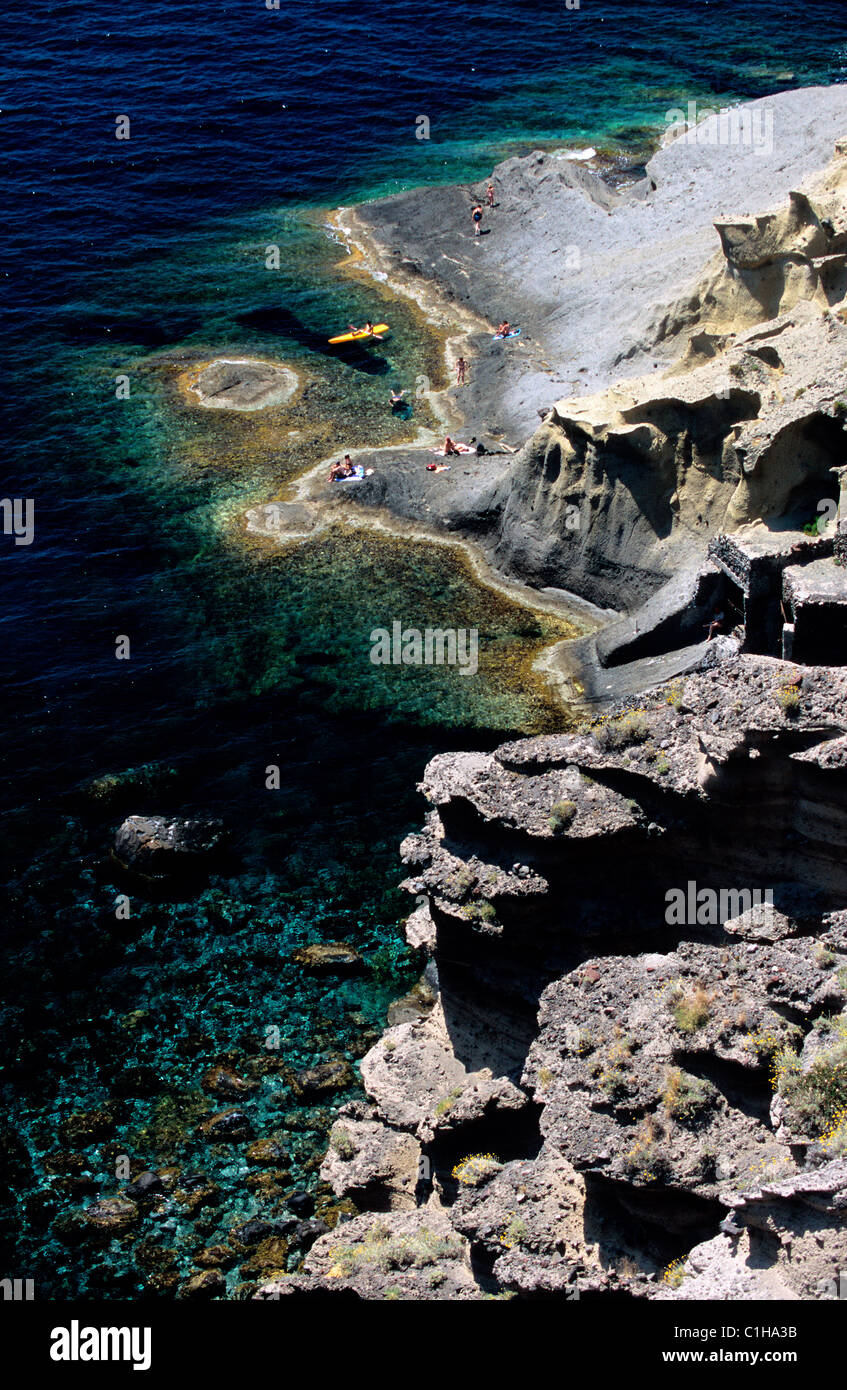 Italy, Sicily, Aeolian Islands, Island of Salina, Pollara beach Stock ...