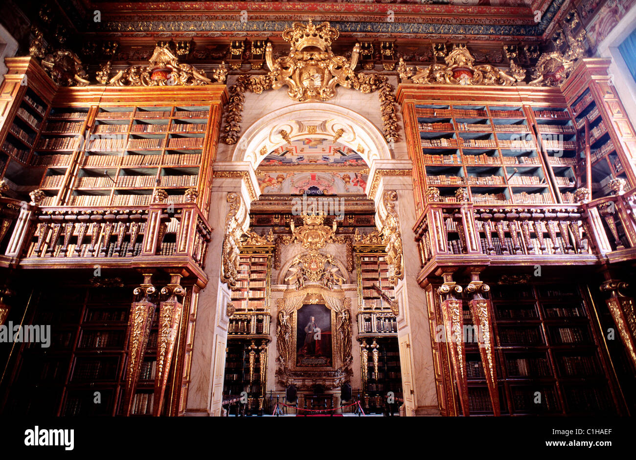 Portugal, Coimbra, the university library Stock Photo - Alamy