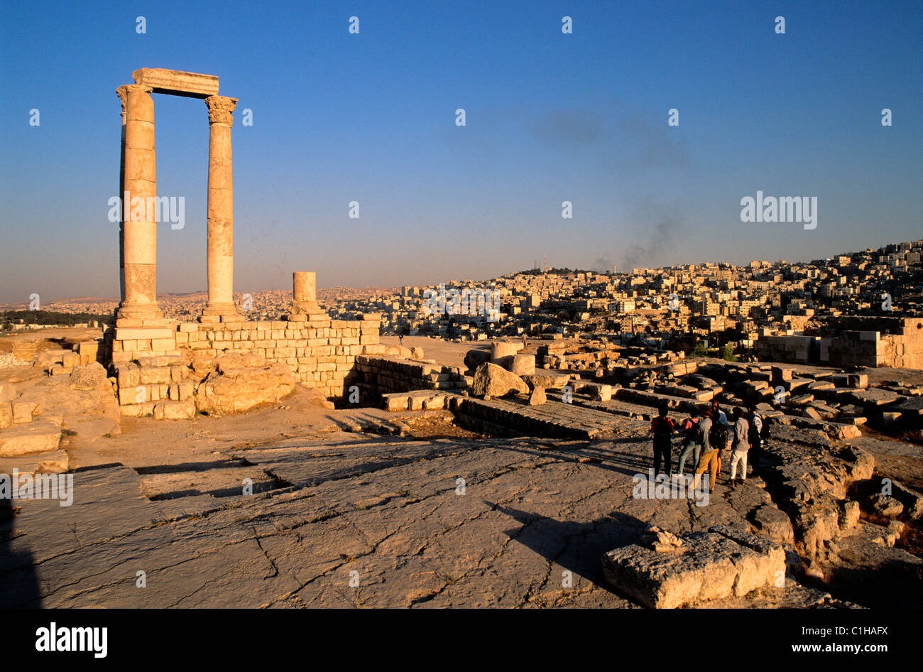 Jordan, Amman, the Citadel and the roman Hercules temple Stock Photo ...