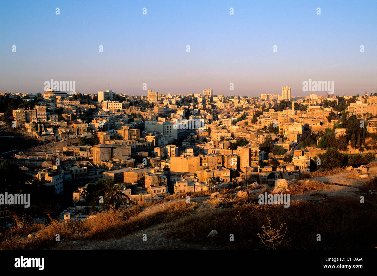 Jordan, Amman, panorama over the city Stock Photo - Alamy