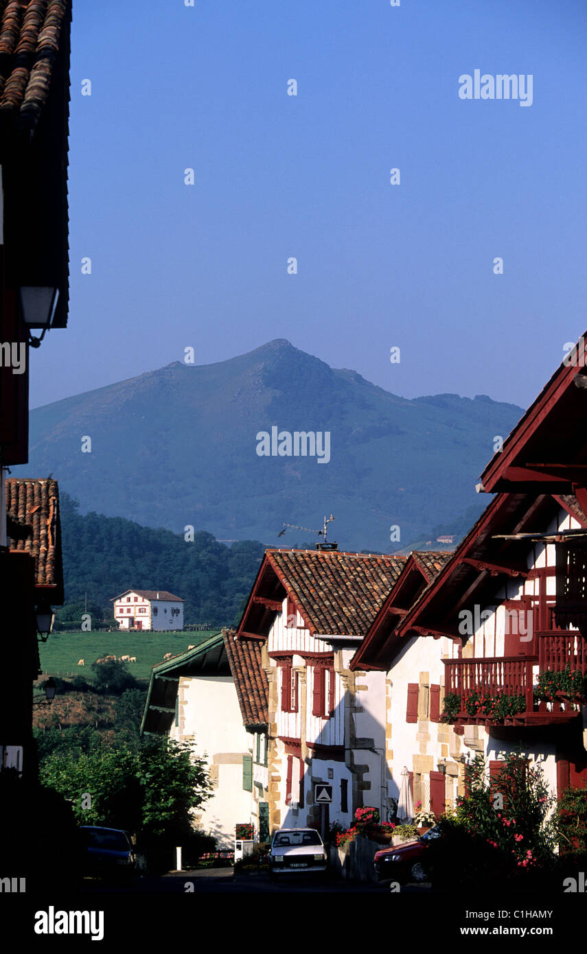 France, Pyrenees Atlantiques, Sare village, labelled Les Plus Beaux ...