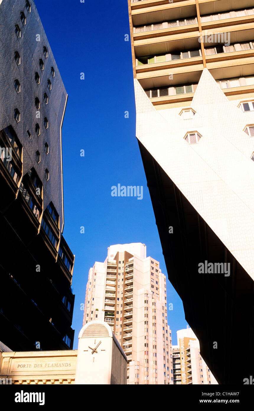 France, Paris, towers of Riquet area Stock Photo - Alamy