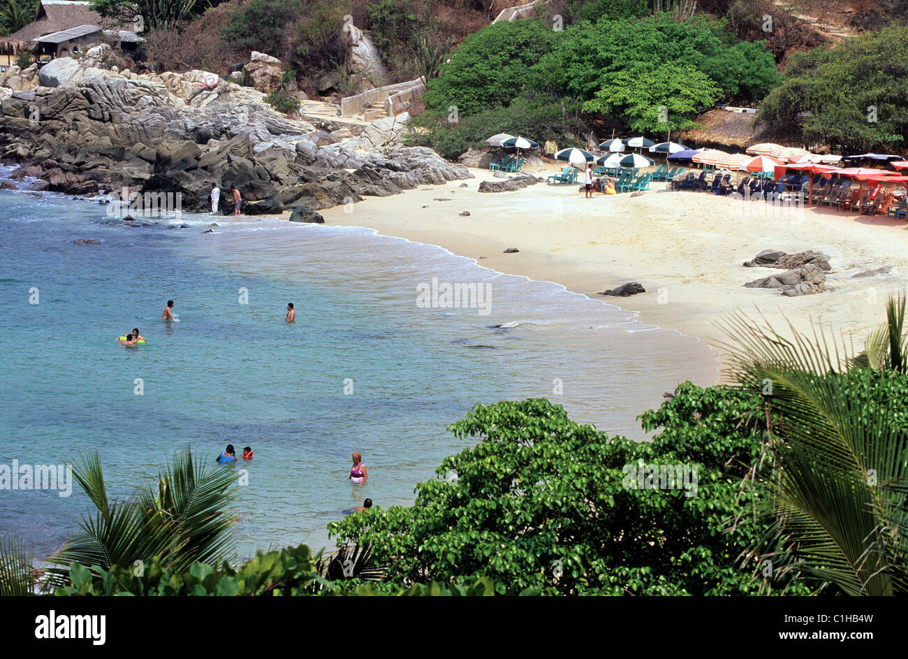 Mexico, Guerrero State, Puerto Escondido, Manzanillo beach Stock Photo ...