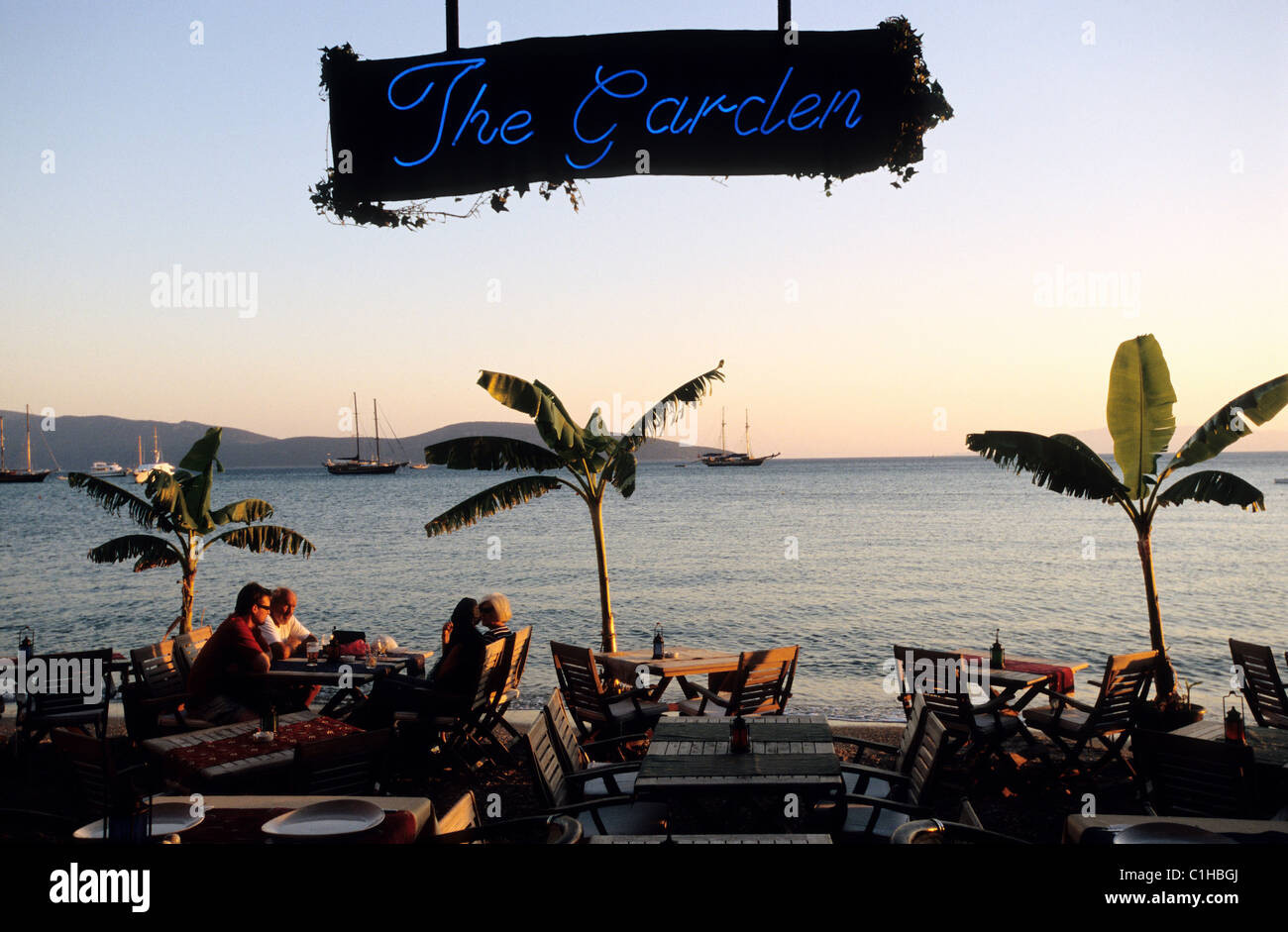 Turkey, Bodrum, beach's bars Stock Photo - Alamy