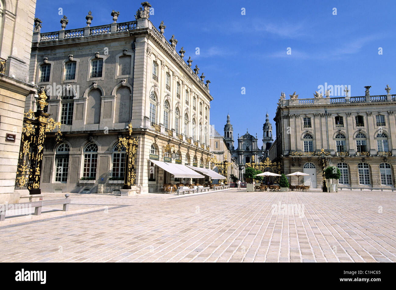 France, Meurthe et Moselle, Nancy, Place Stanislas and the cathedral in ...