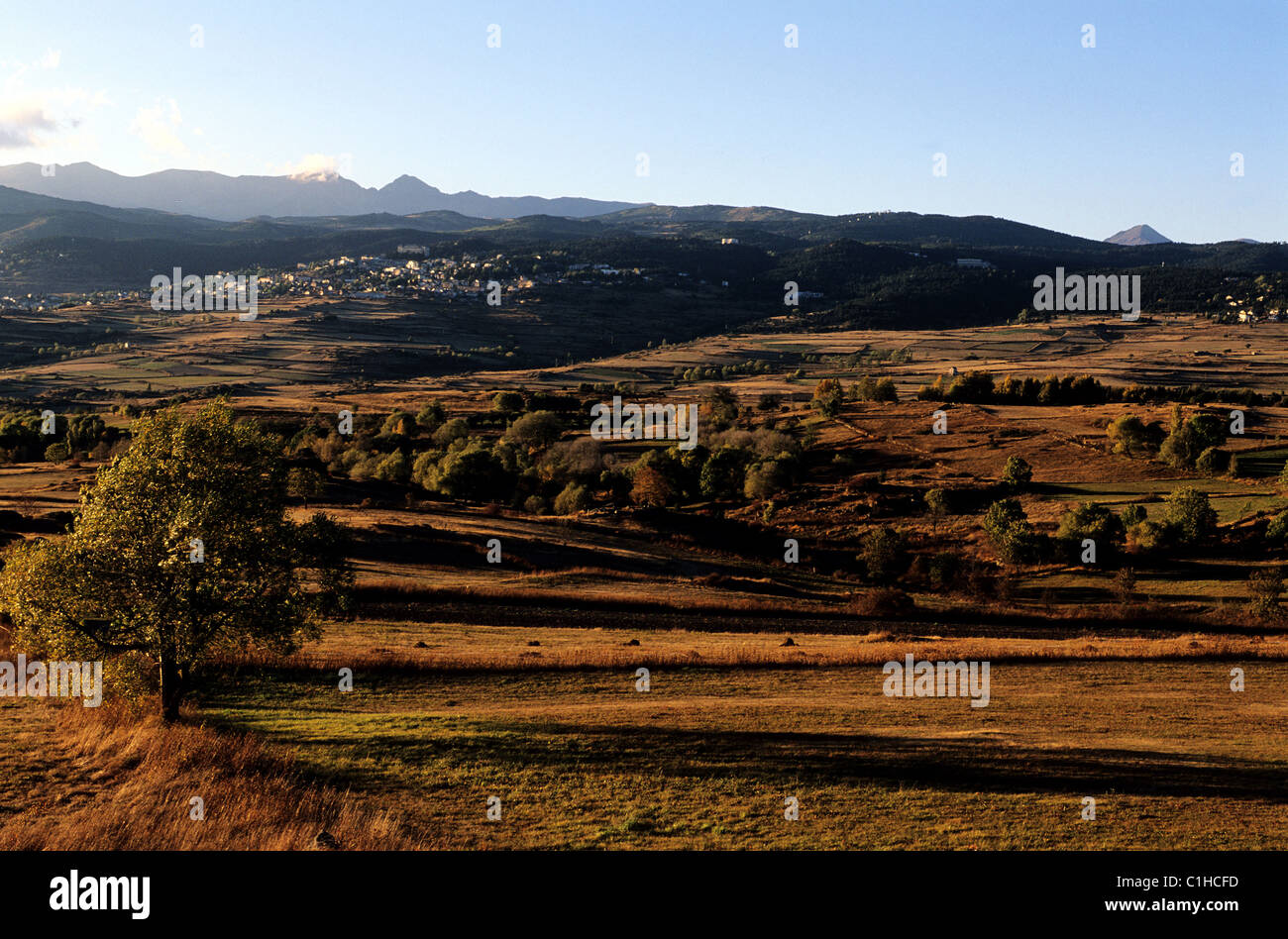 France, Pyrenees Orientales, high plateau of Cerdagne and Font Romeu at ...