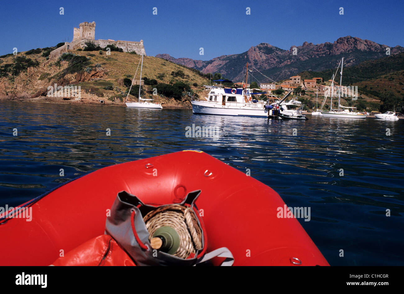 France, Corse du Sud, Girolata Gulf is an ecological preserved area ...