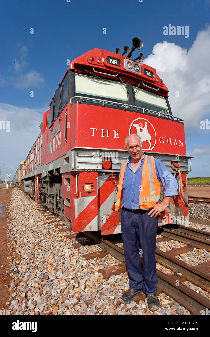 Australia, Northern Territory, Darwin, the Ghan, train going from ...