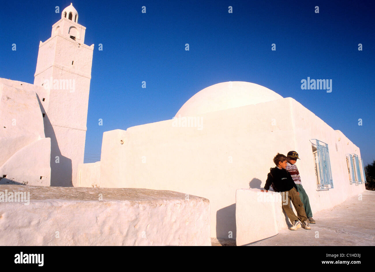 Tunisia, ancient mosque on the Island of Jerba Stock Photo - Alamy