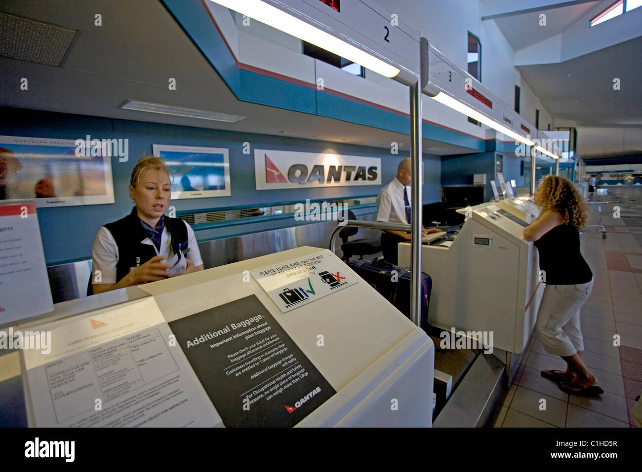 Australia, South Australia, Adelaide airport, checking in counter Stock ...