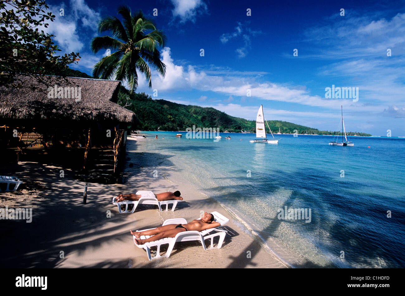 France, French Polynesia, Society Islands, Island of Huahine, b&b ...