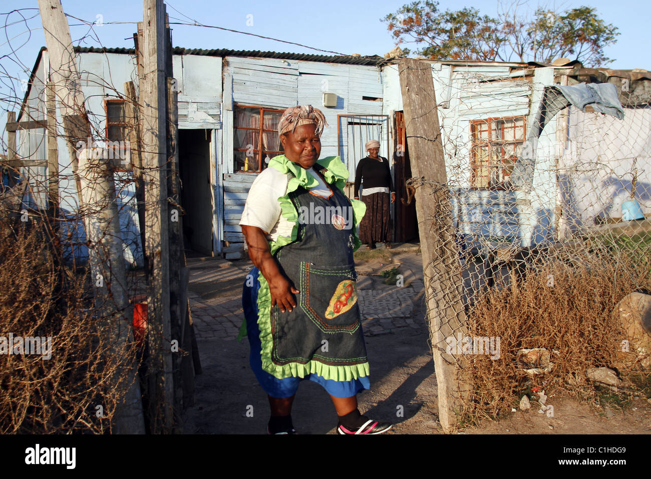 LOCAL AFRICAN WOMAN NEW BRIGHTON TOWNSHIP PORT ELIZABETH SOUTH AFRICA ...