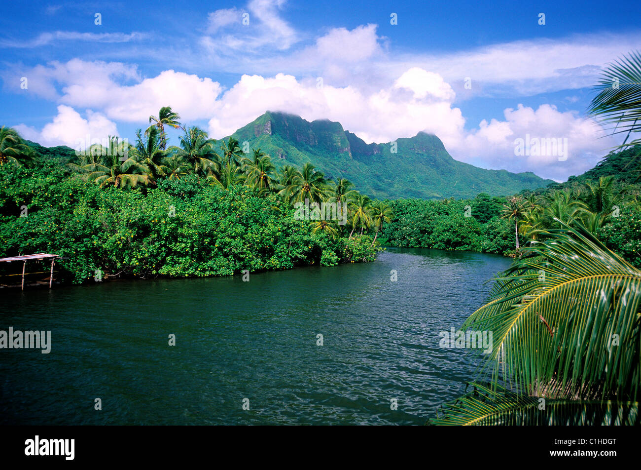 France, French Polynesia, Society Islands, Island of Raiatea Stock ...