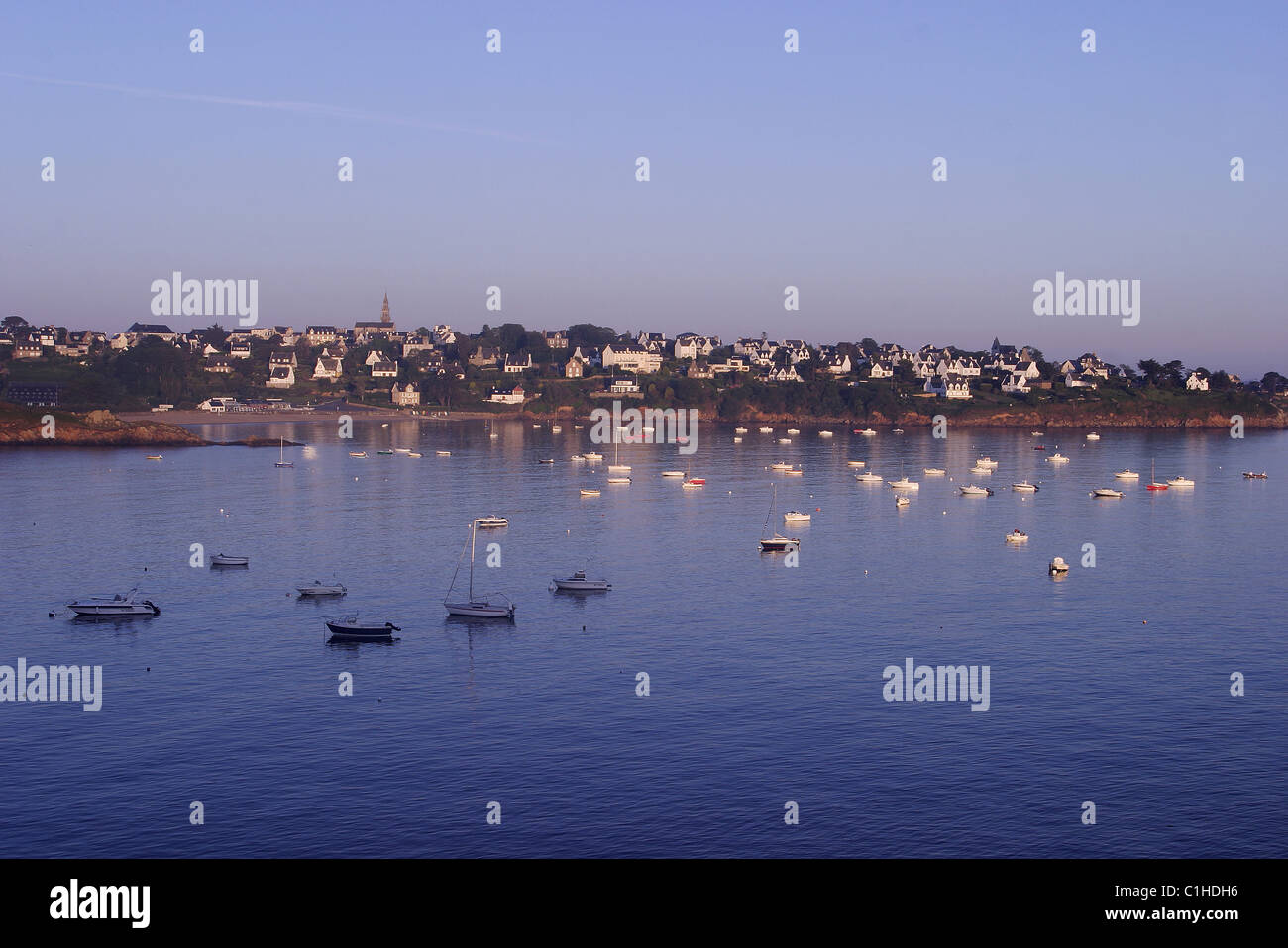 France, Finistere, Morlaix Bay, Carantec village Stock Photo - Alamy