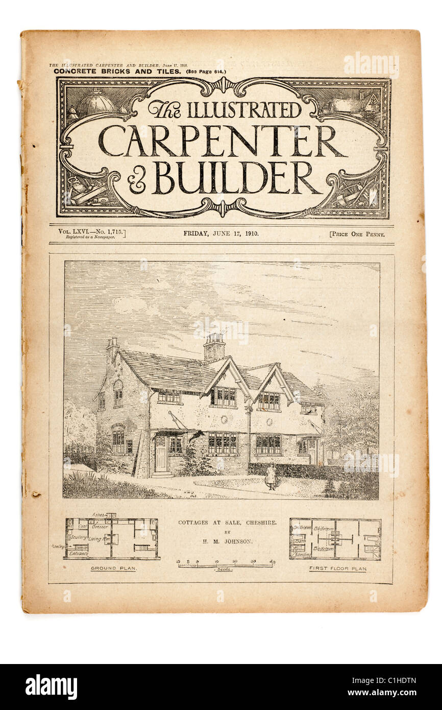 Old vintage magazine The Illustrated Carpenter and Builder dated June17 ...