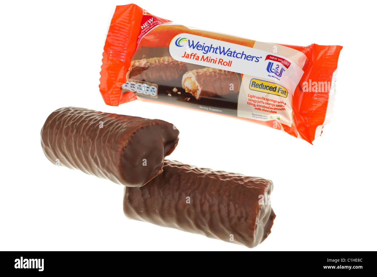 Three new weightwatchers reduced fat jaffa mini rolls Stock Photo - Alamy