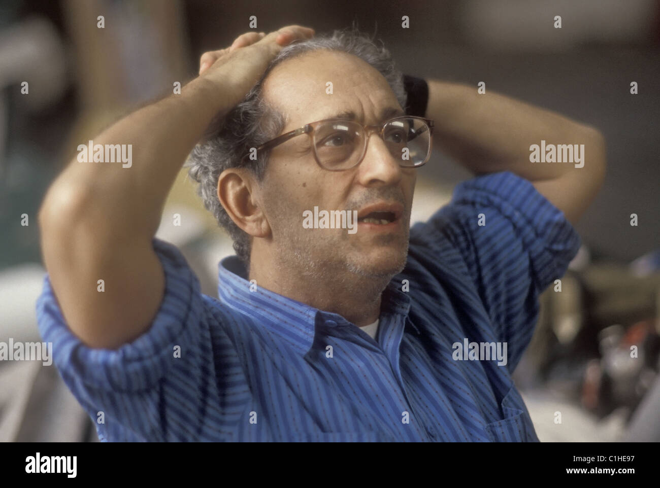 American artist Frank Stella, painter and sculptor, during an interview ...