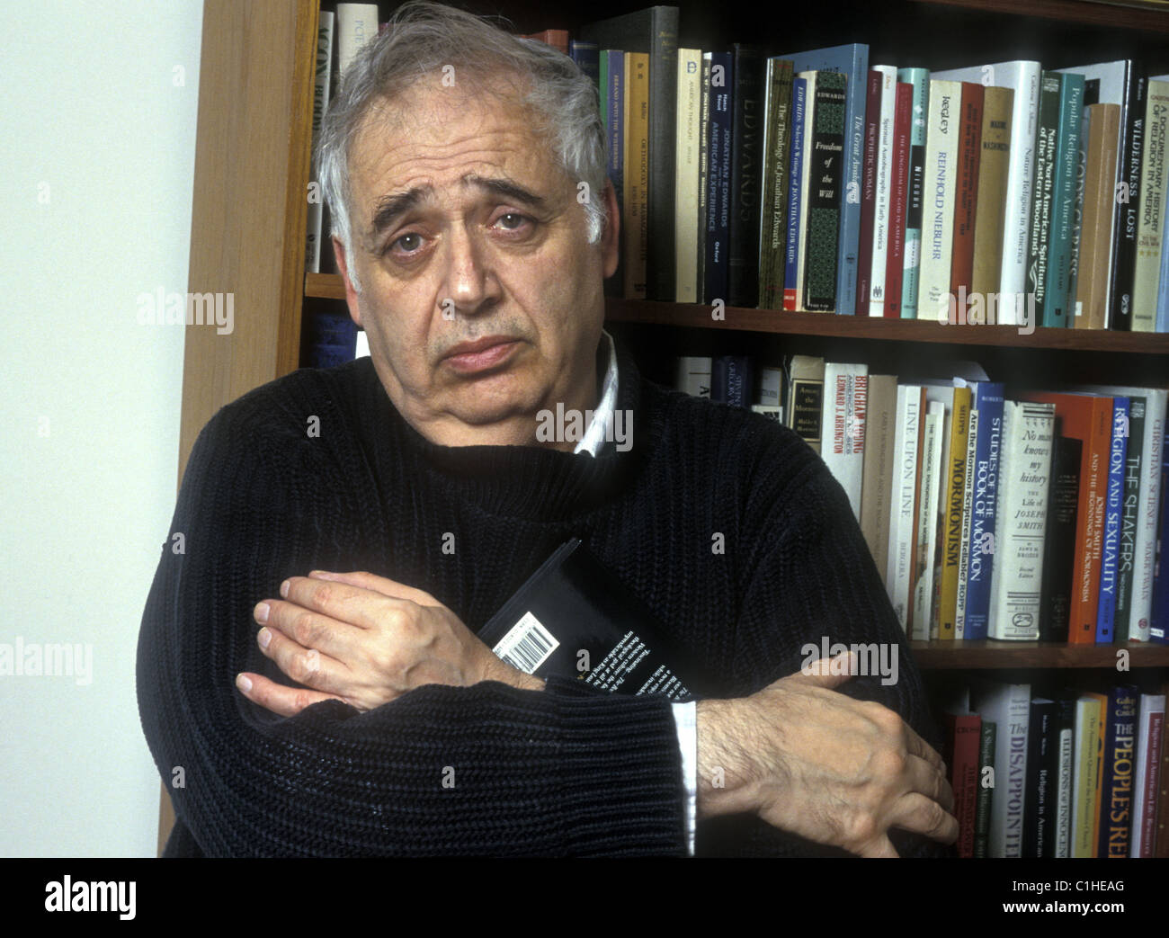 Professor Harold Bloom in his New York apartment, May 12, 1990 Stock ...