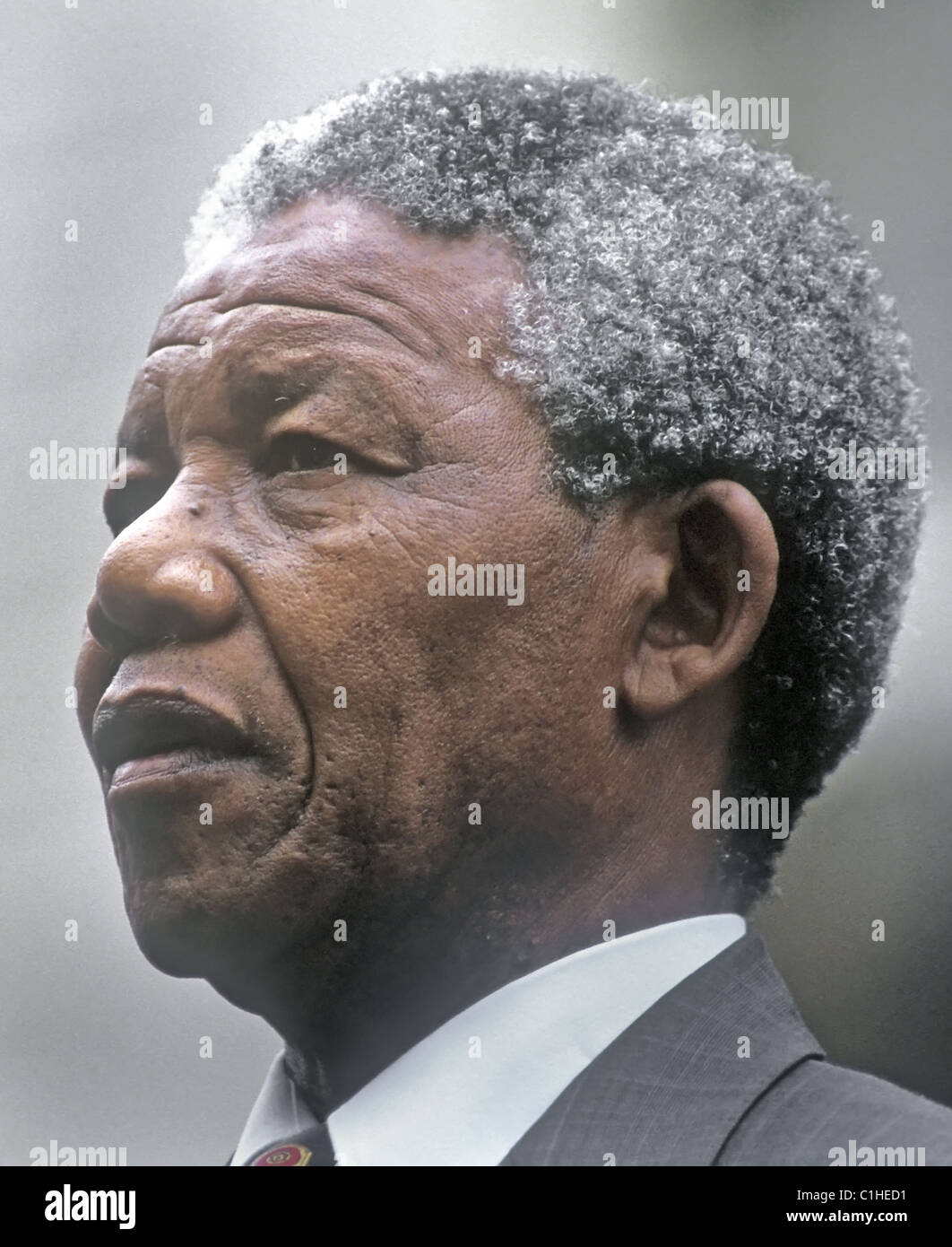 Nelson Mandela during his visit to New York, June 20, 1990 Stock Photo ...
