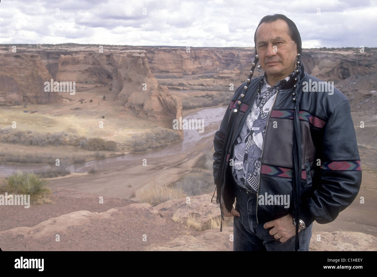 Actor and native American activist Russel Means in front of the Canyon ...