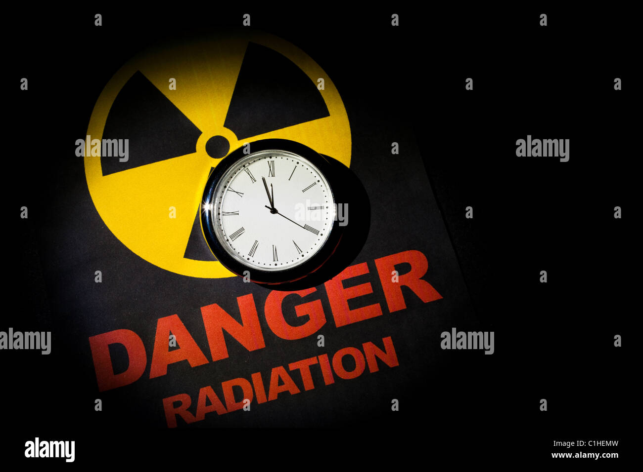 Radiation hazard sign for background Stock Photo - Alamy