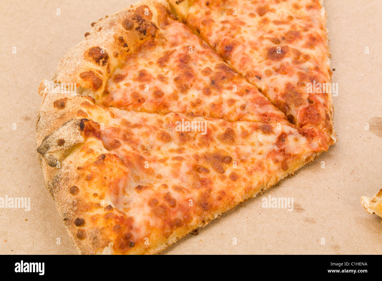 Cheese Pizza close up shot Stock Photo - Alamy