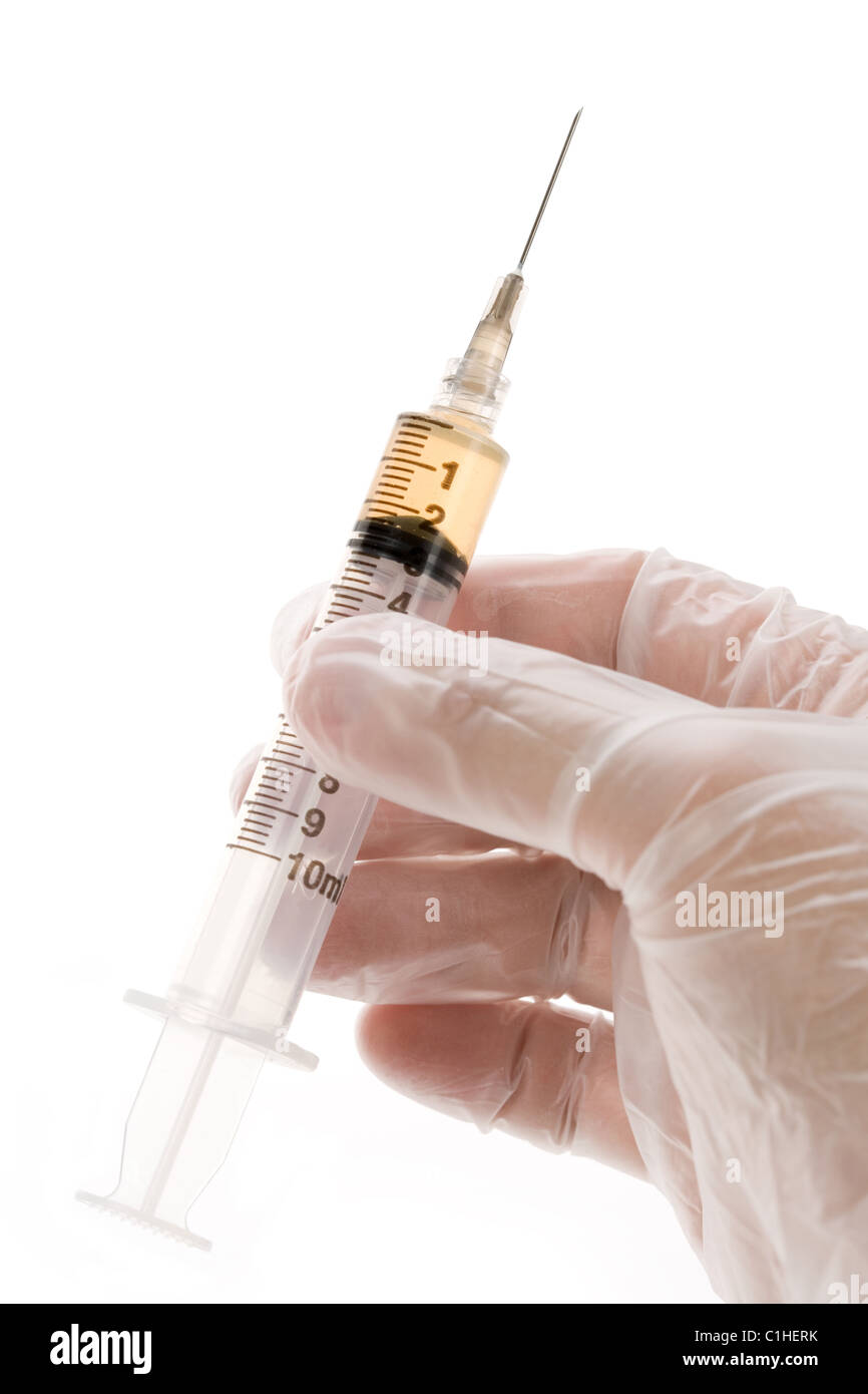 Syringe close up shot for background Stock Photo - Alamy